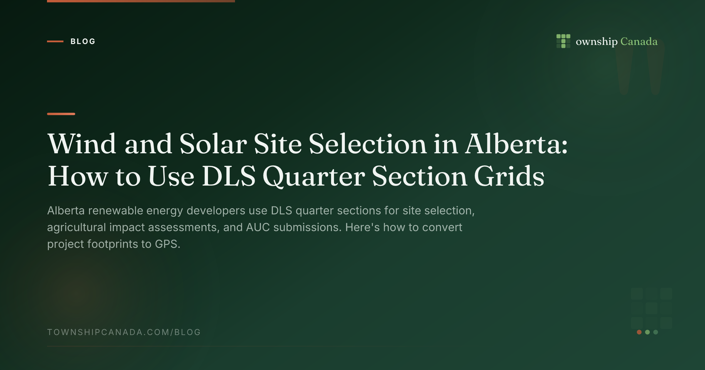 Wind and Solar Site Selection in Alberta: How to Use DLS Quarter ...