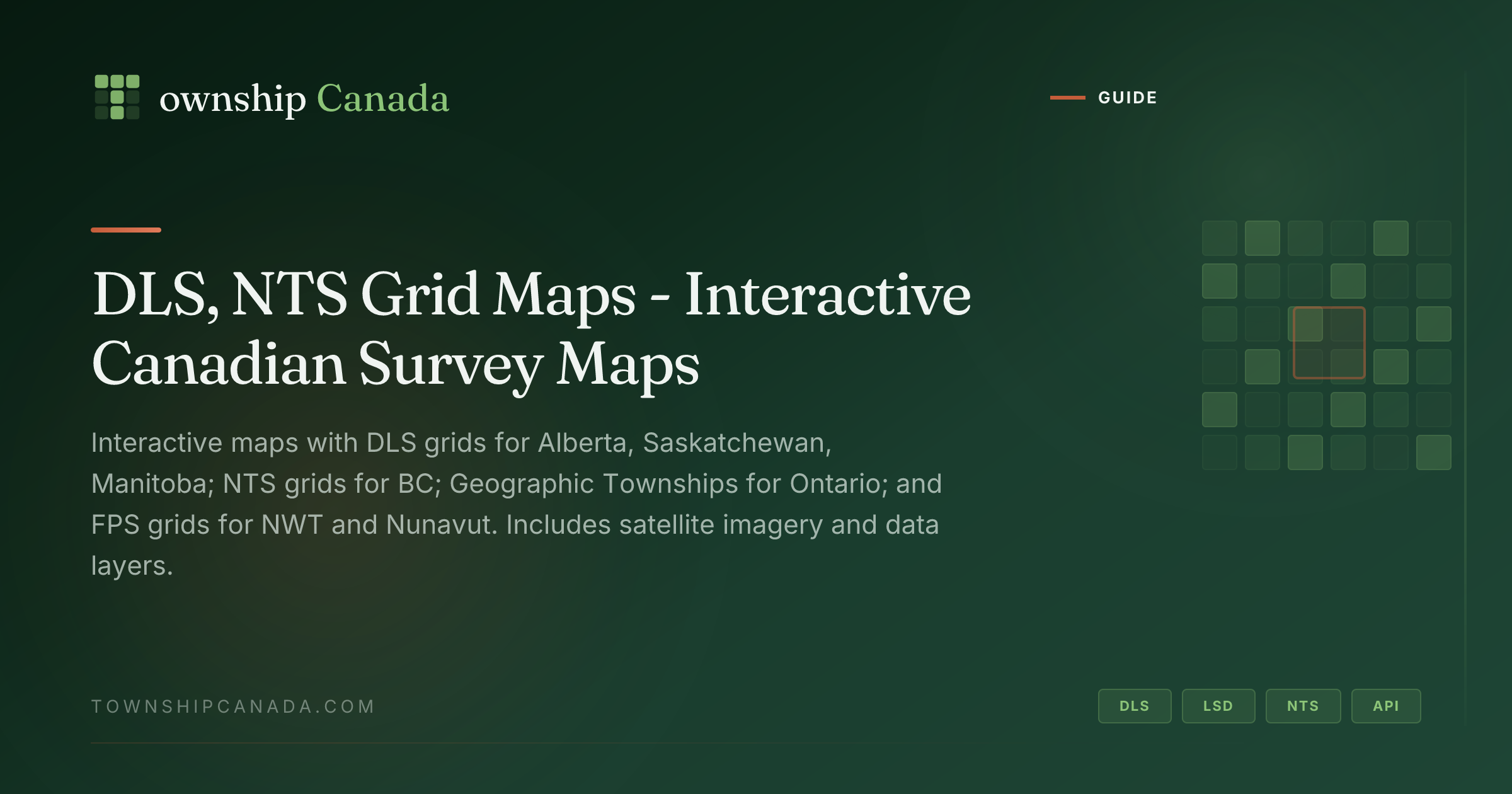 DLS, NTS Grid Maps - Interactive Canadian Survey Maps | Township Canada
