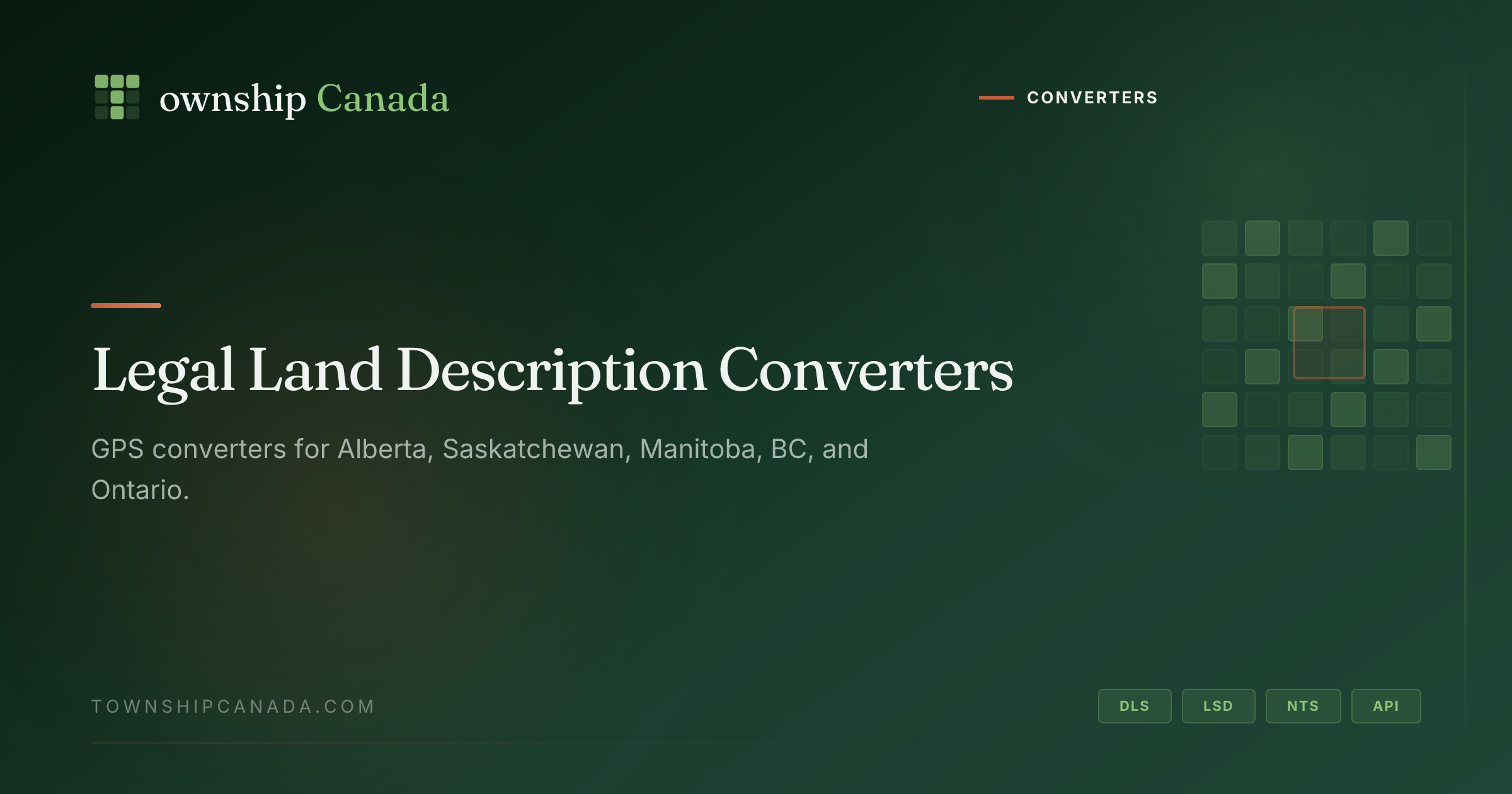 Legal Land Description Converters — All Canadian Provinces | Township ...